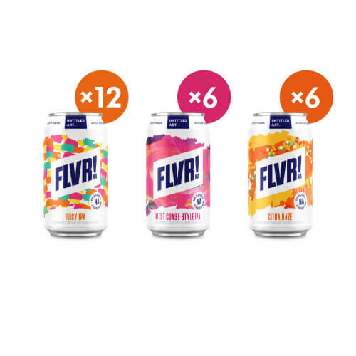 FLVR! NA Hoppy Sampler (24pk) | Non-Alcoholic IPA Variety Pack